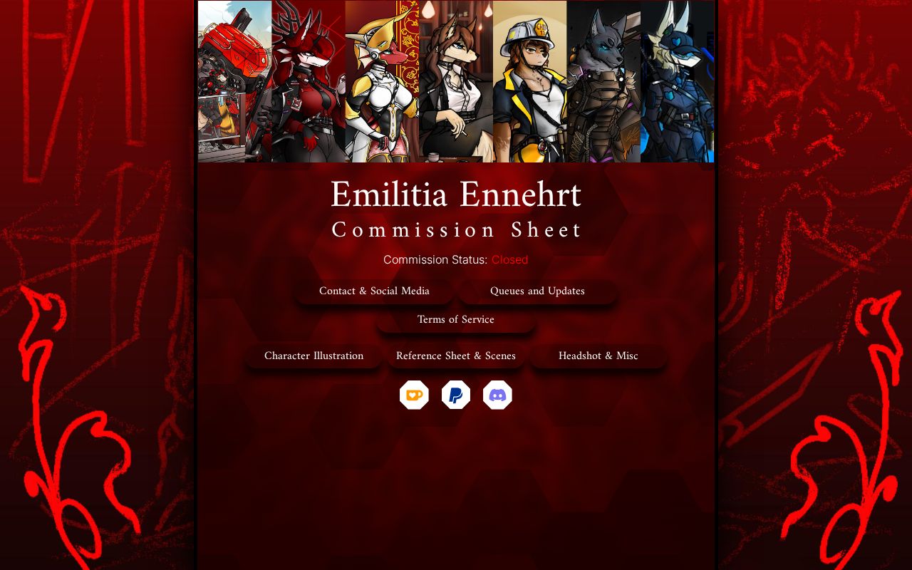 Emilitia Ennehrt Commission Sheet